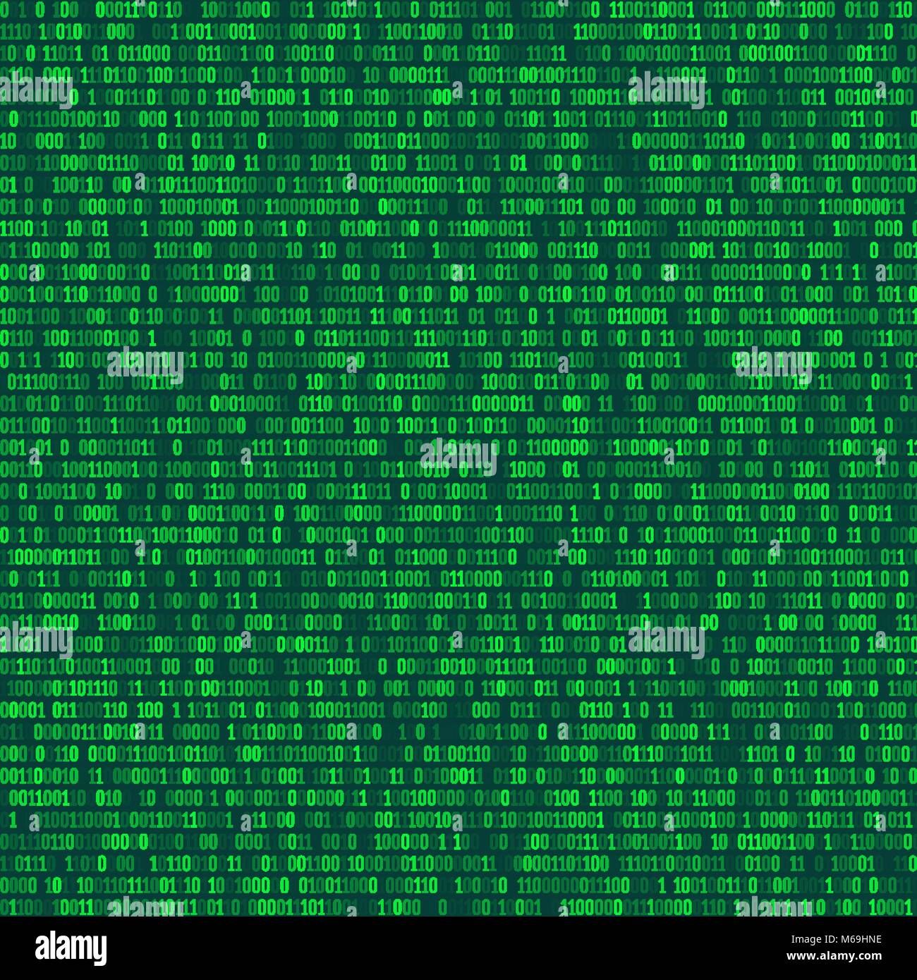 Binary Computer Code Repeating Vector Background Illustration Continuous Pattern Left Right