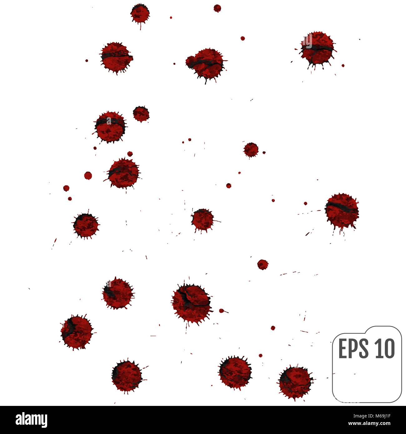 Blood droplets Stock Vector Images - Alamy