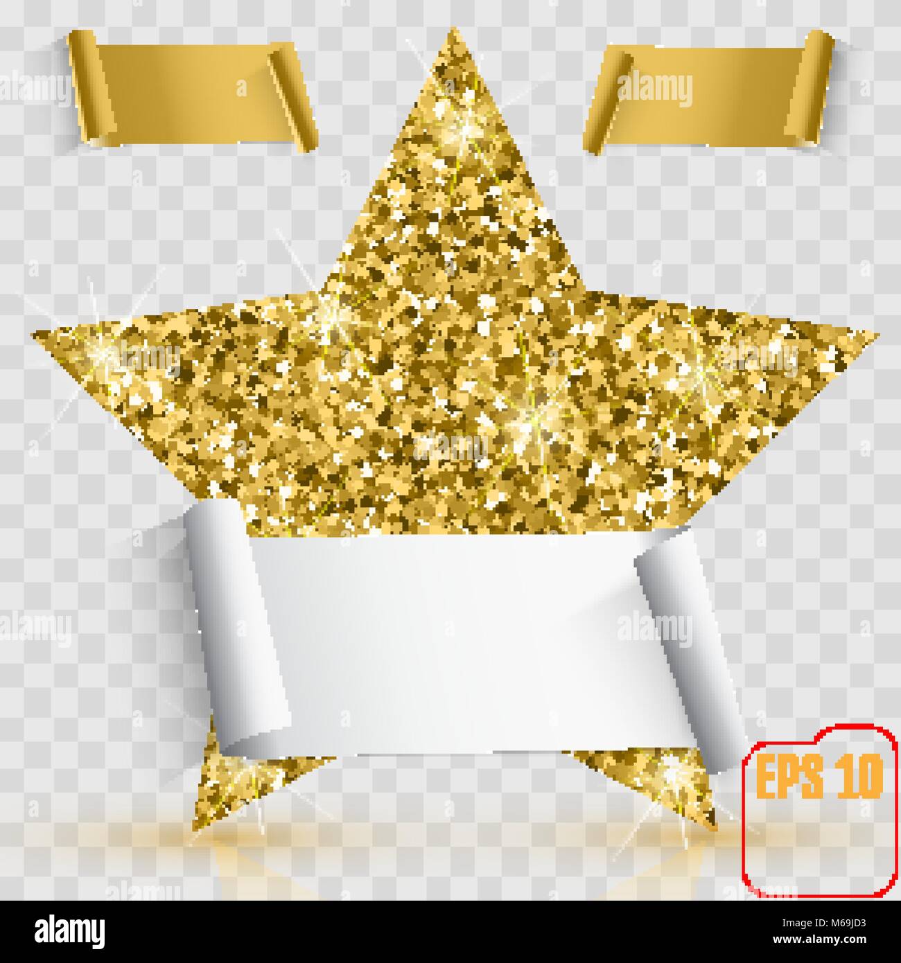 Gold star sticker paper Stock Vector Images - Alamy