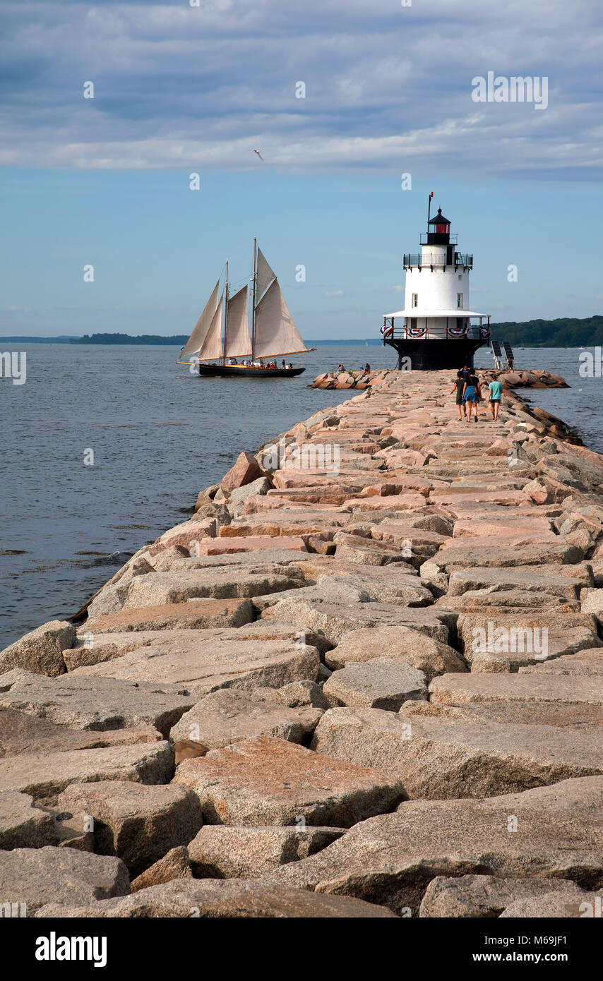 A wooden schooner, commonly referred to as a windjammer sailing vessel ...