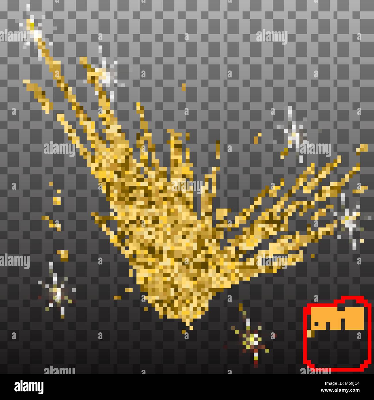 Gold powder explosion Stock Vector Images - Alamy