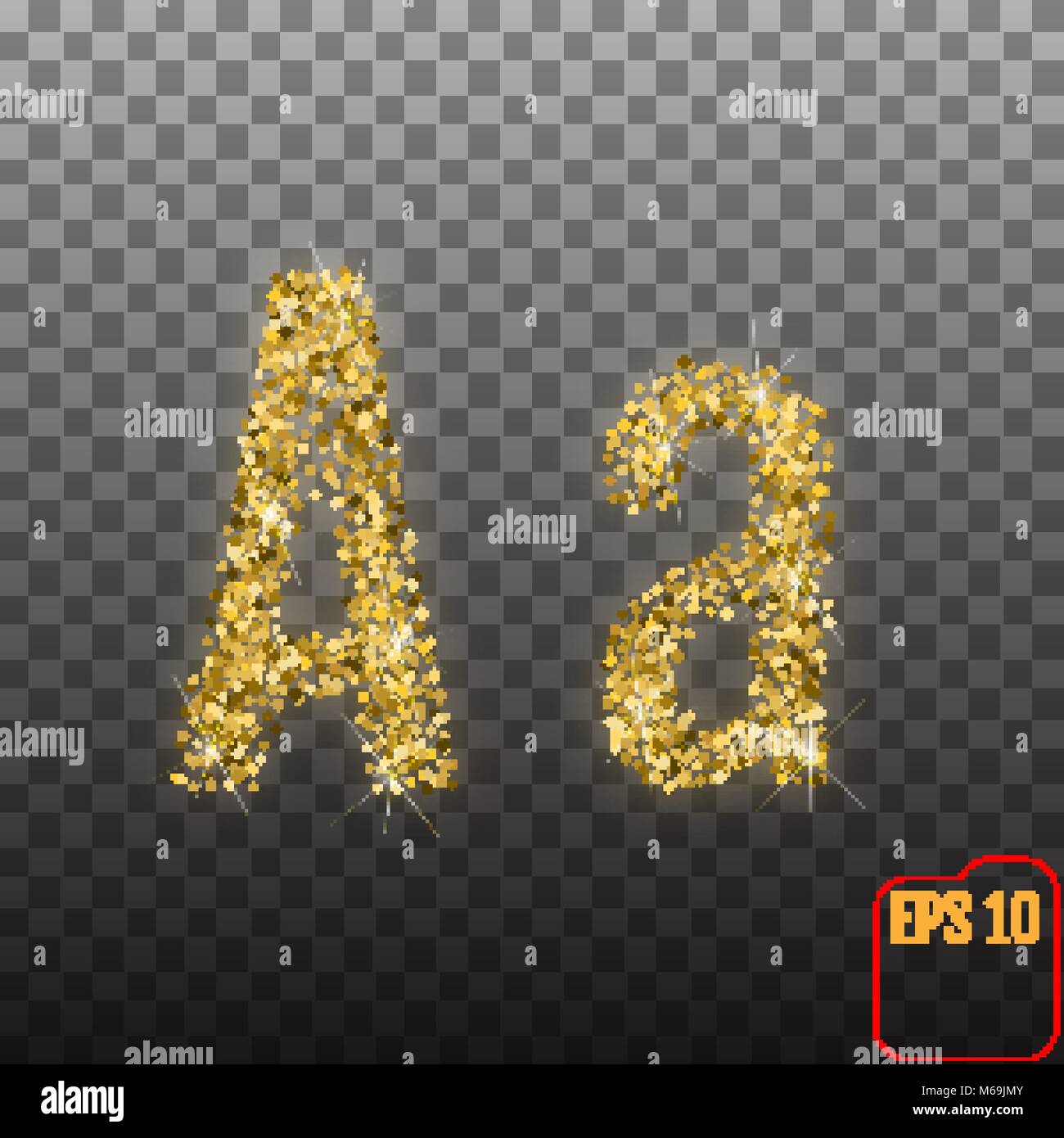 Gold letter a Stock Vector Images - Alamy