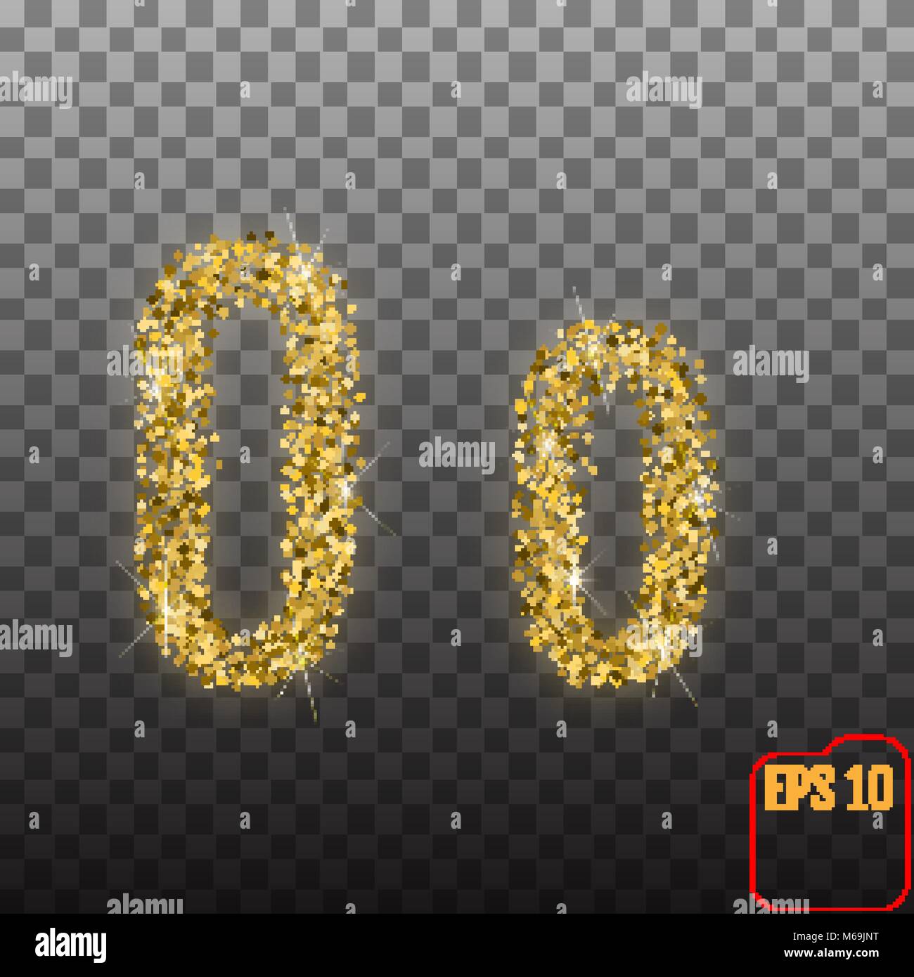 The Letter O In Glitter