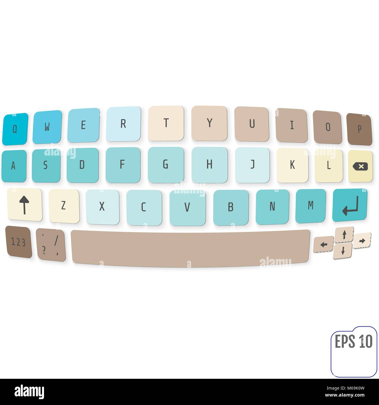 Magic Keyboard isolated on white background. Vector modern keyboard ...