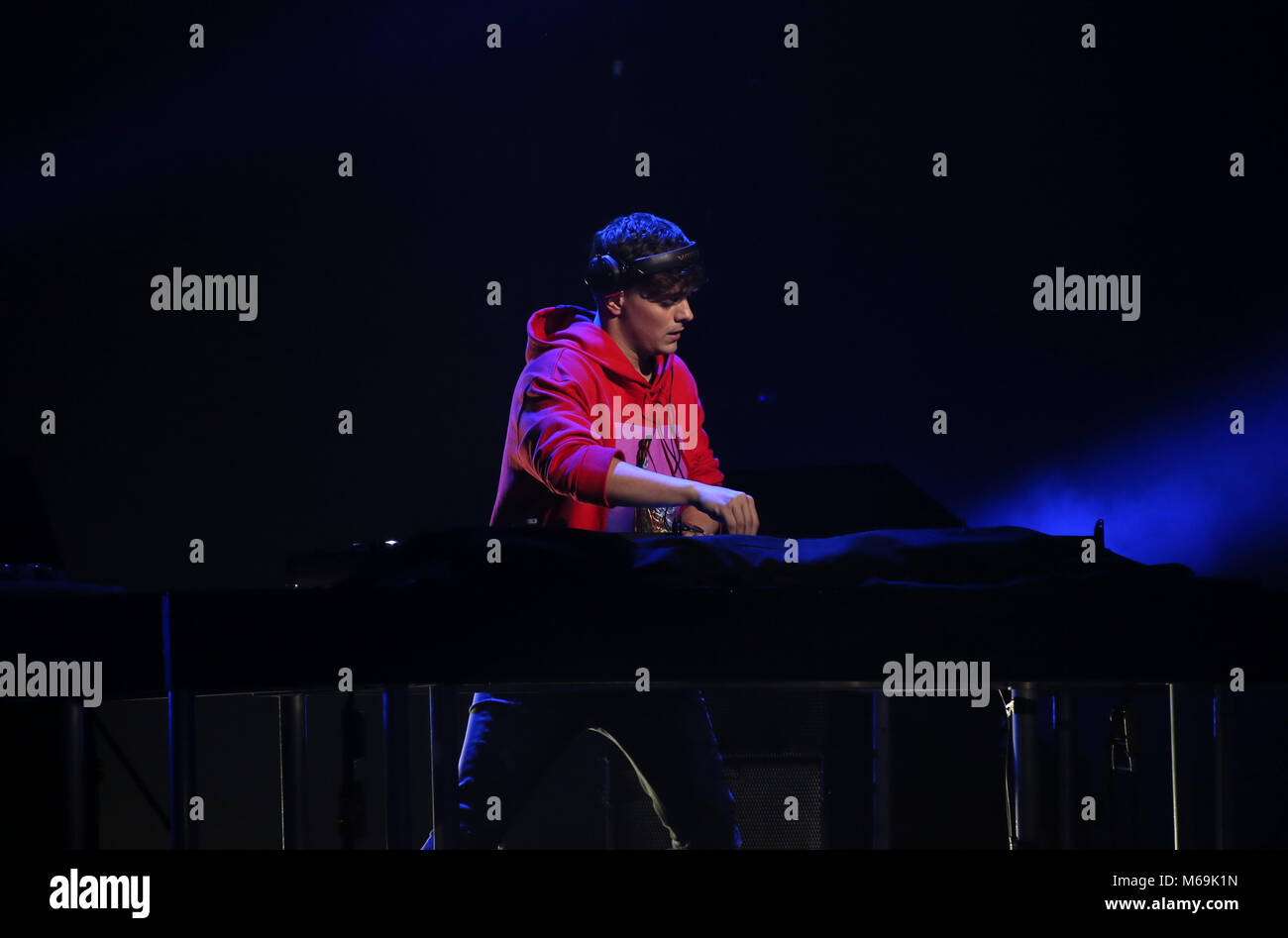 Martin Garrix on stage at The Global Awards, a brand new awards show ...