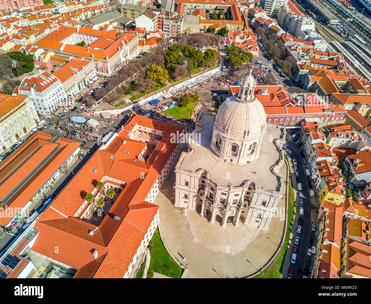 Aerial view of The Church of Santa Engracia converted into the National ...