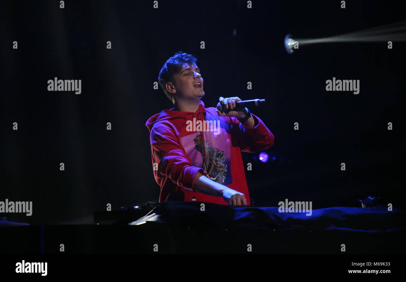 Martin Garrix on stage at The Global Awards, a brand new awards show ...