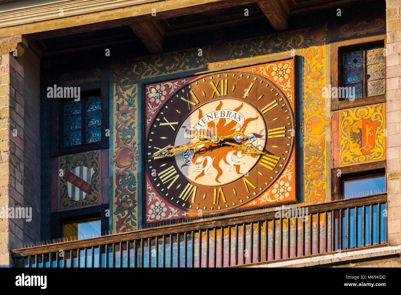 Molard Tower clock, Old town, historic center. Genève Suisse. Geneva ...