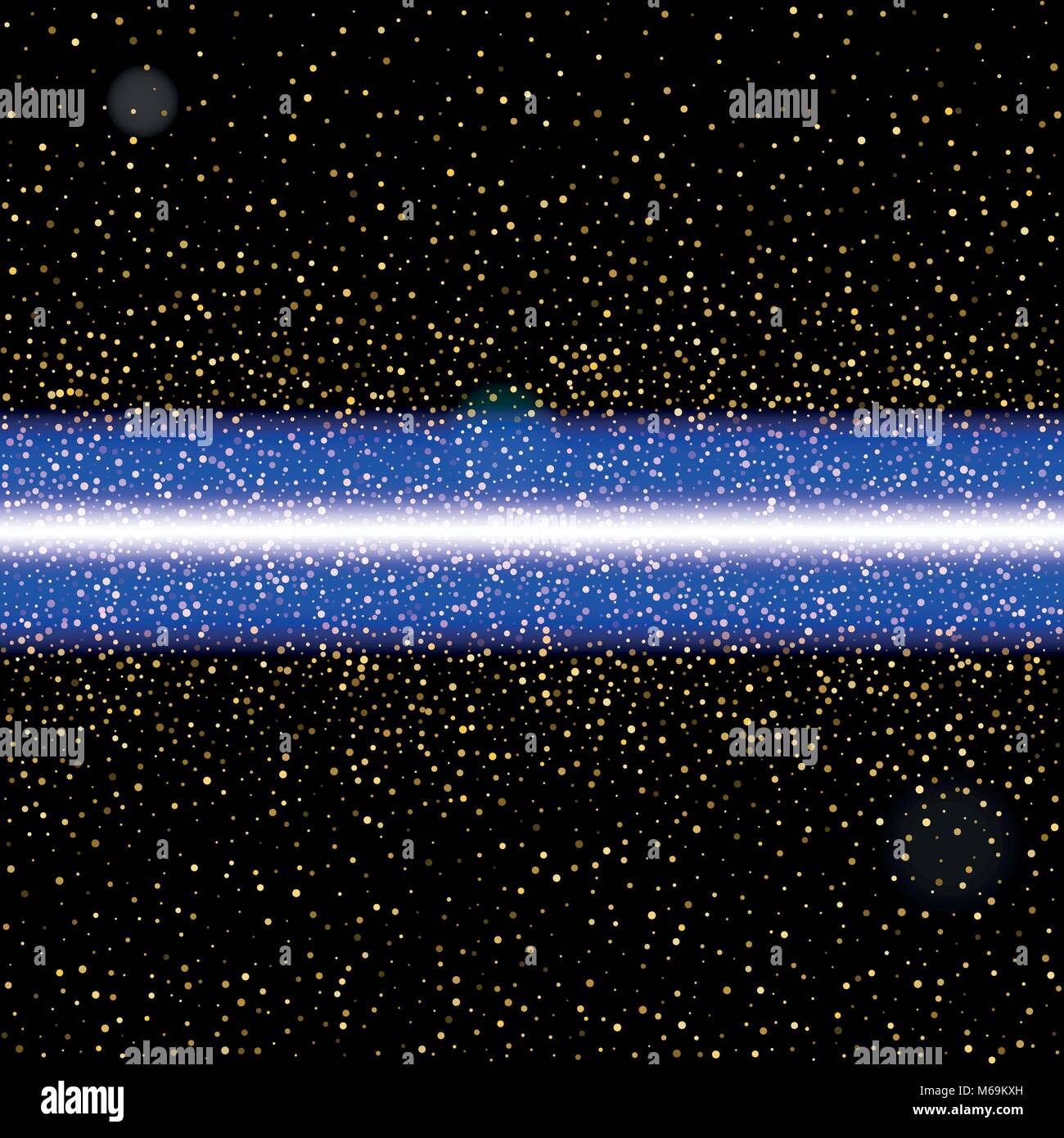 Abstract blue laser beam. Isolated on black background. Vector ...