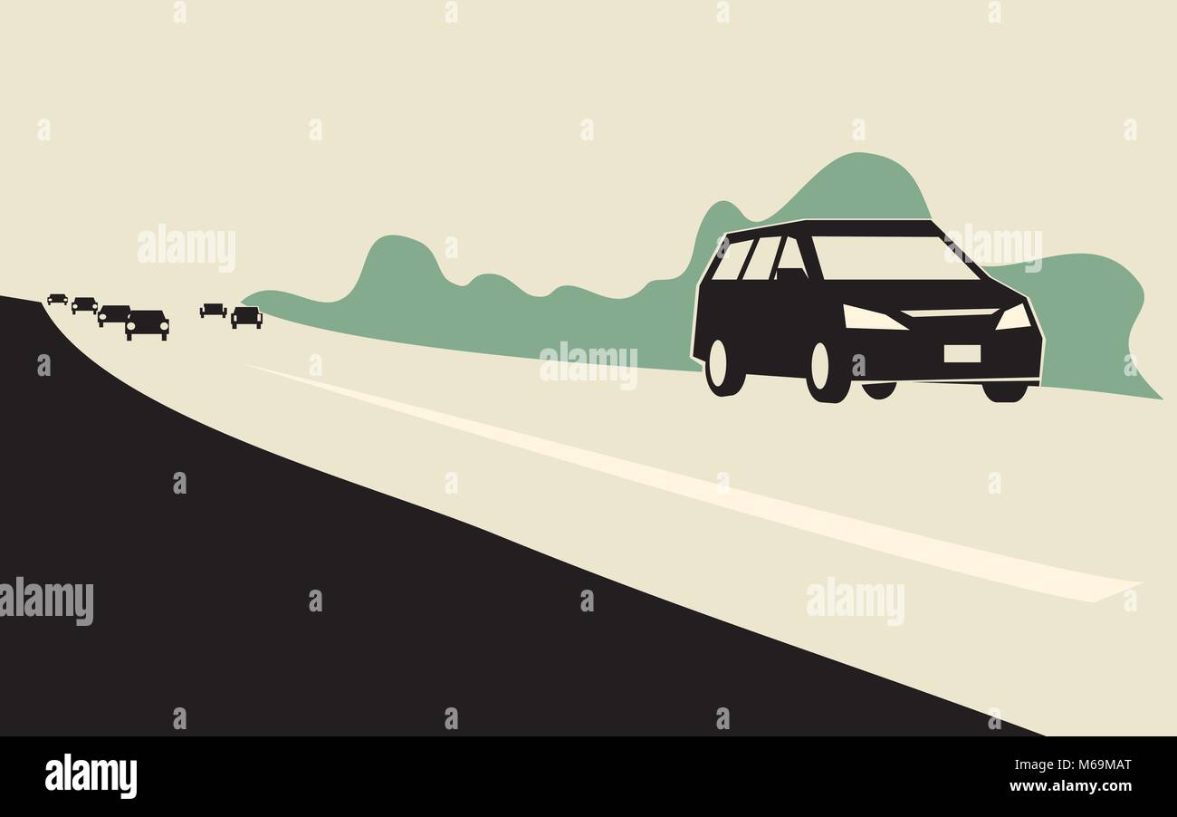 Car travel journey Stock Vector Images - Alamy