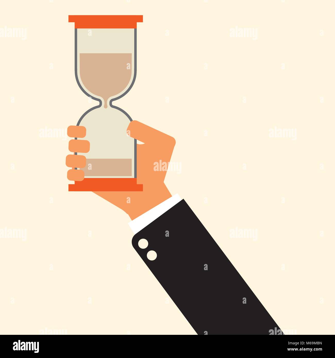 Sand timer running out Stock Vector Images - Alamy