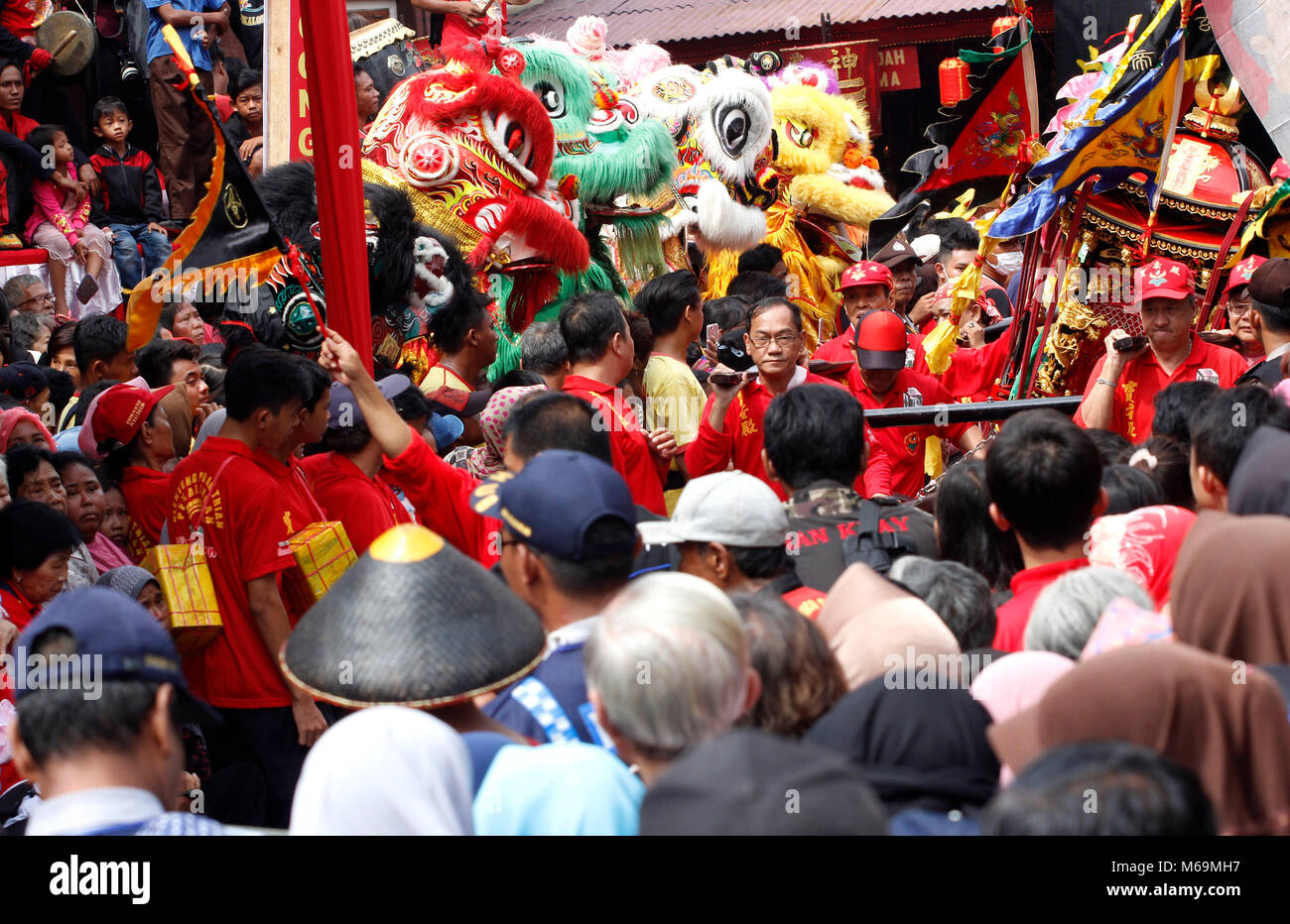 Thousands people watching Barongsai performance during “Cap Go Meh ...