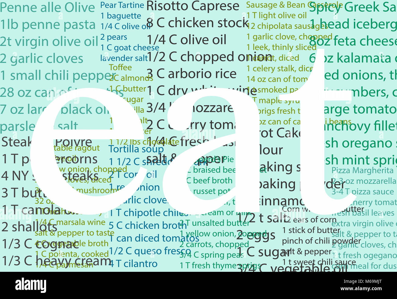 sign - eat - words Stock Photo - Alamy