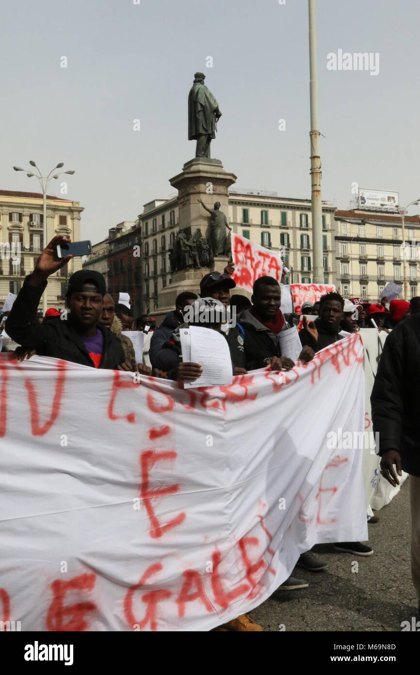 Naples, Italy. 01st Mar, 2018. Procession of the African community in ...
