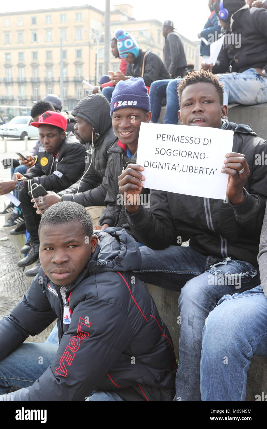 Naples, Italy. 01st Mar, 2018. Procession of the African community in ...