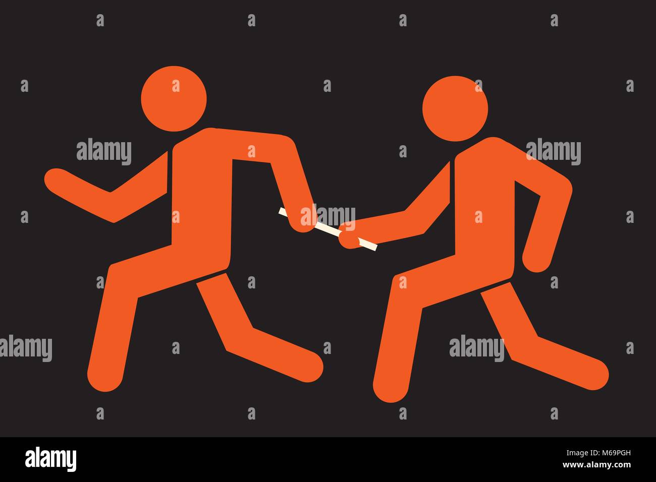 runner passing the baton to teammate Stock Vector Image & Art - Alamy