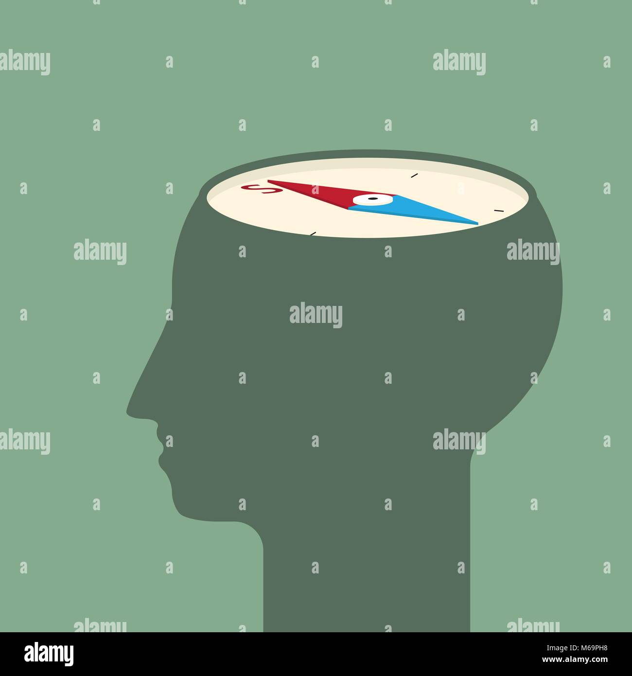 Make your own decision based on internal compass Stock Vector Image ...