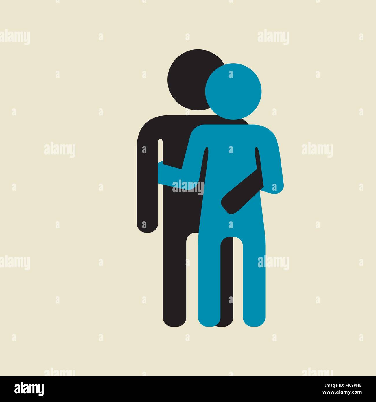 Two Male Hugging Stock Vector Images Alamy