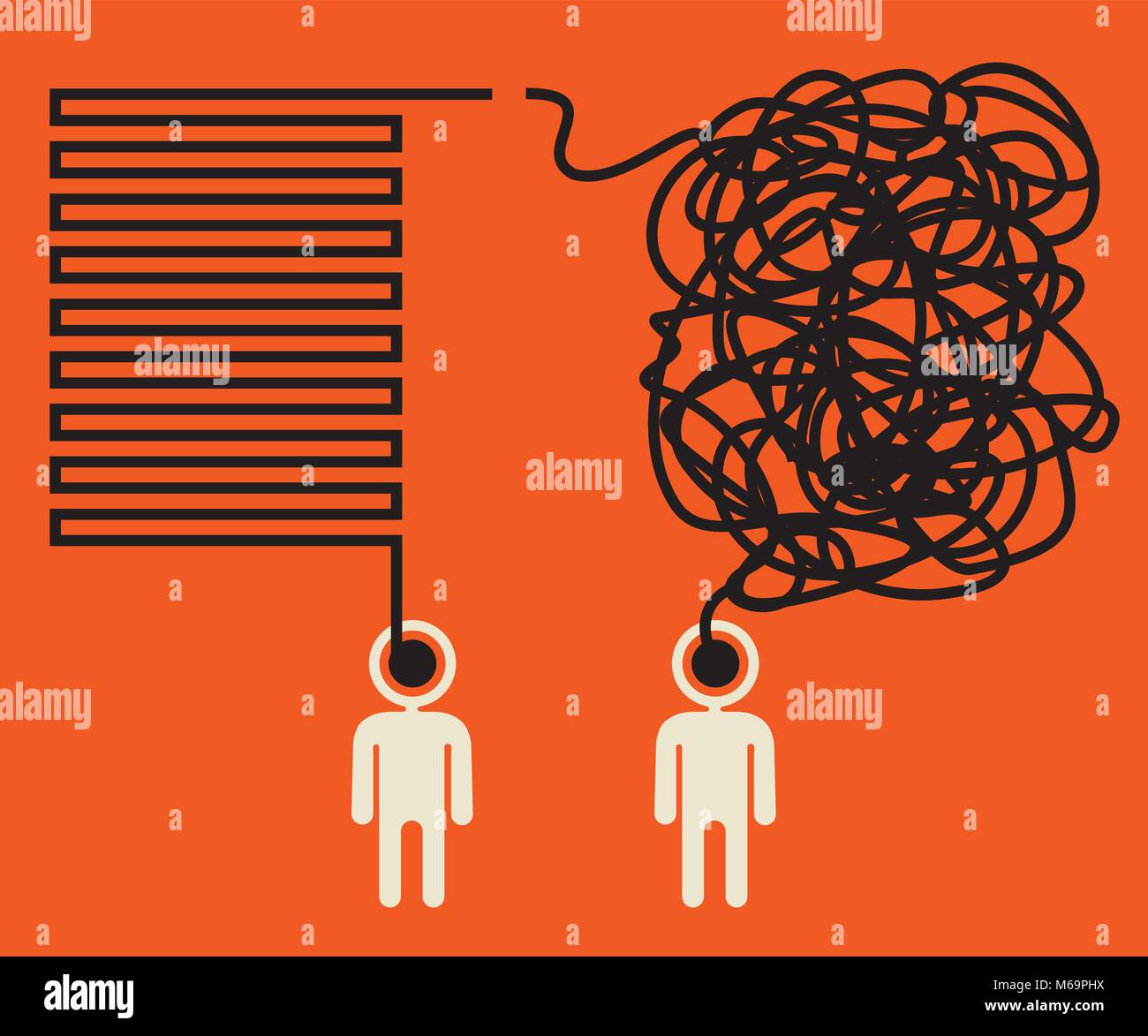 misunderstanding, two people having alternative views Stock Vector ...