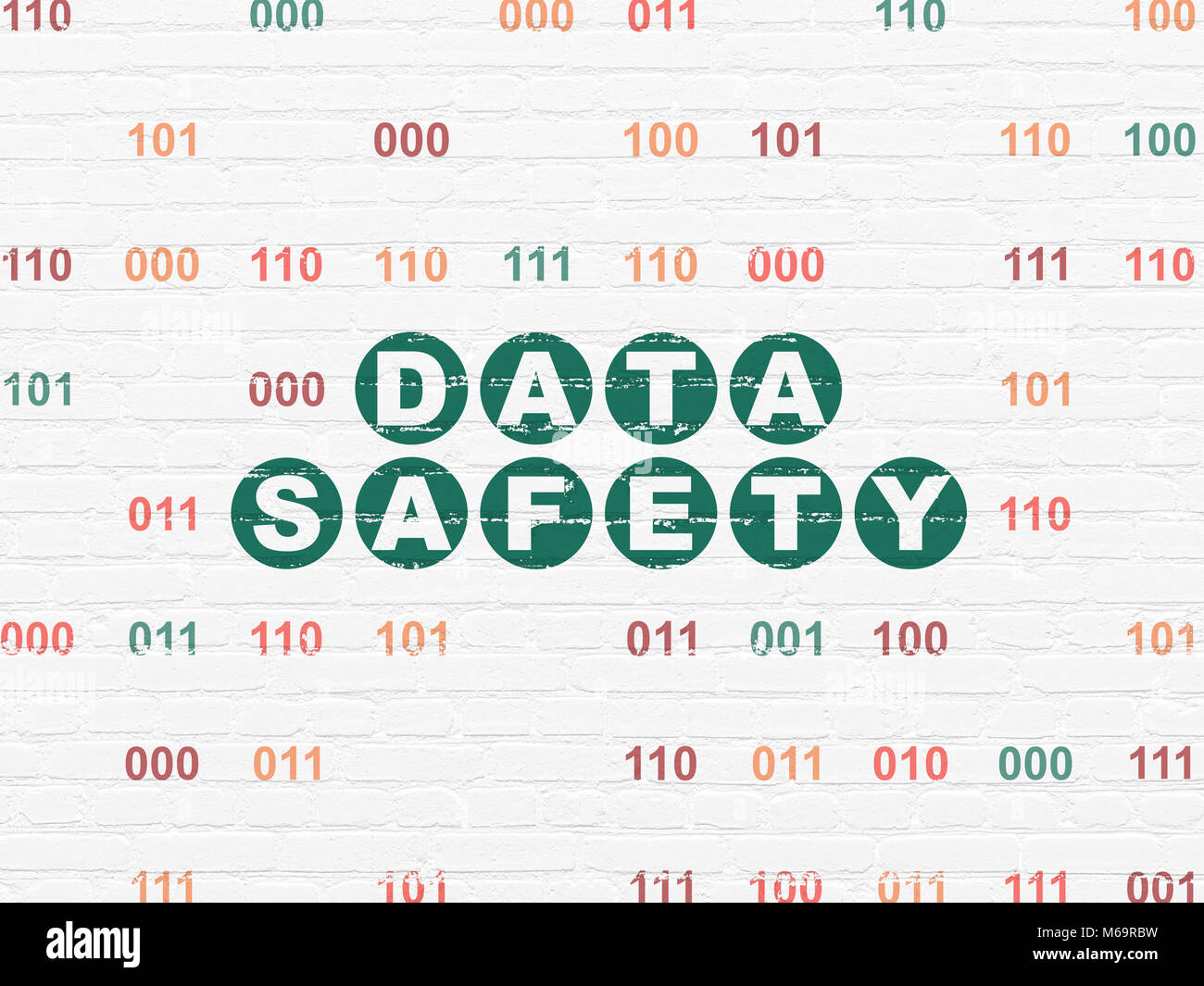 Data concept: Data Safety on wall background Stock Photo - Alamy