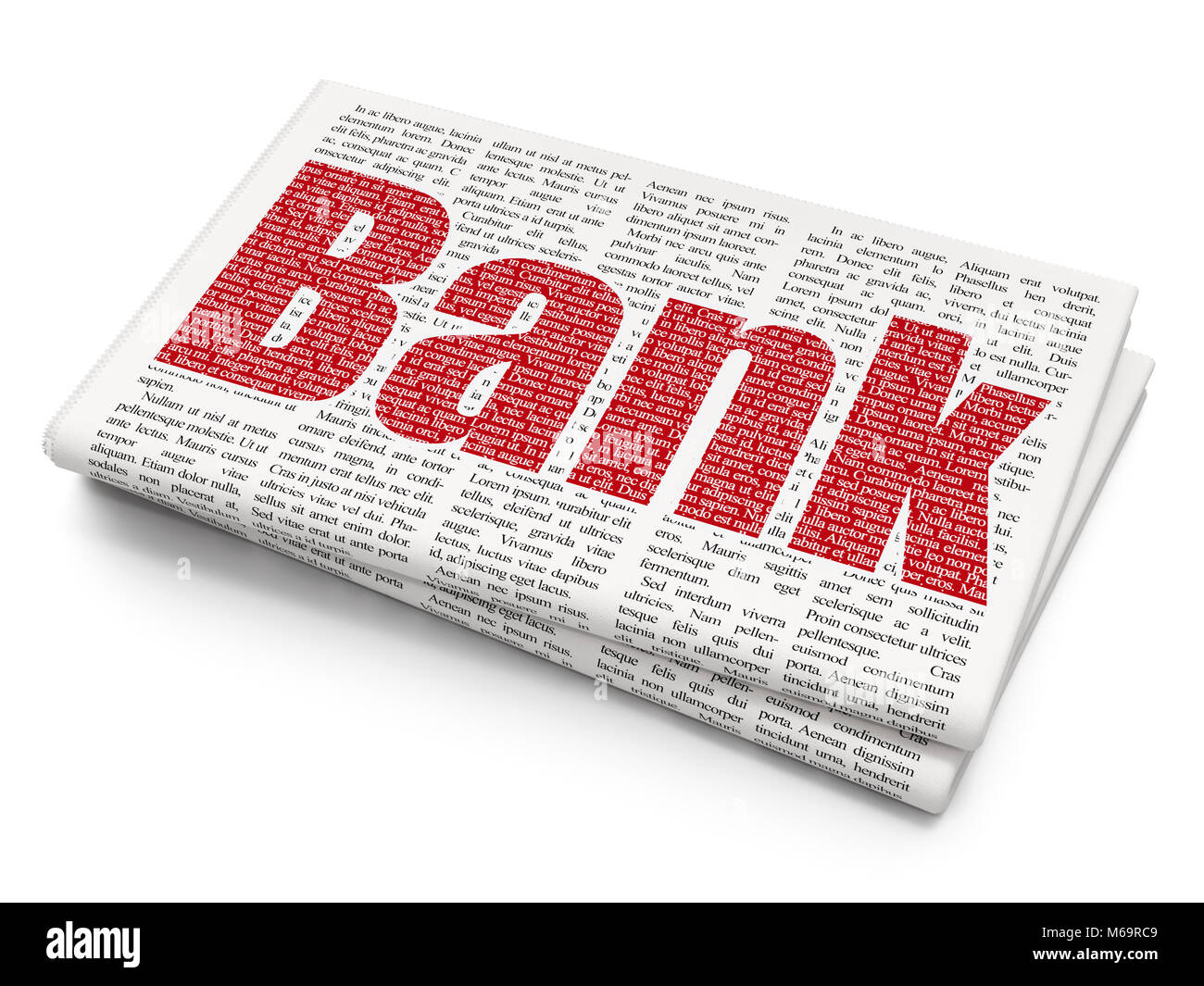 Banking concept: Bank on Newspaper background Stock Photo - Alamy