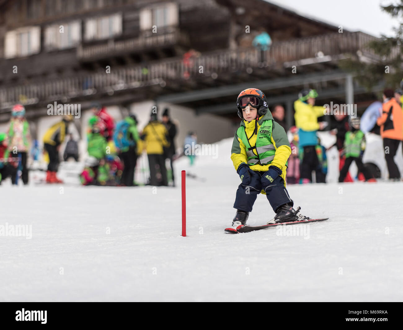 Skiing course 5 Stock Photo - Alamy