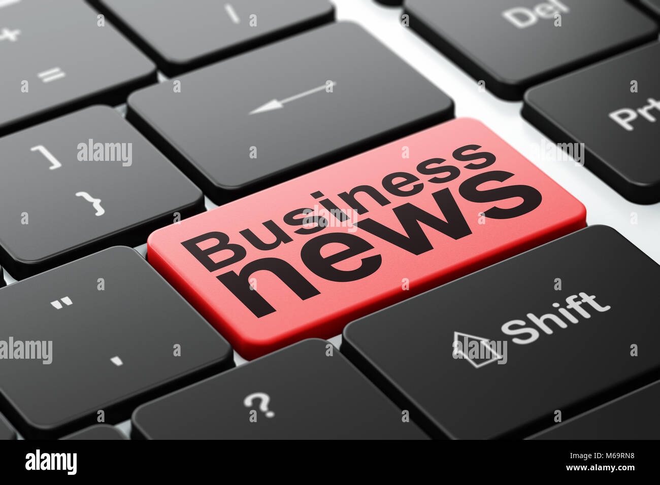 News concept: Business News on computer keyboard background Stock Photo ...