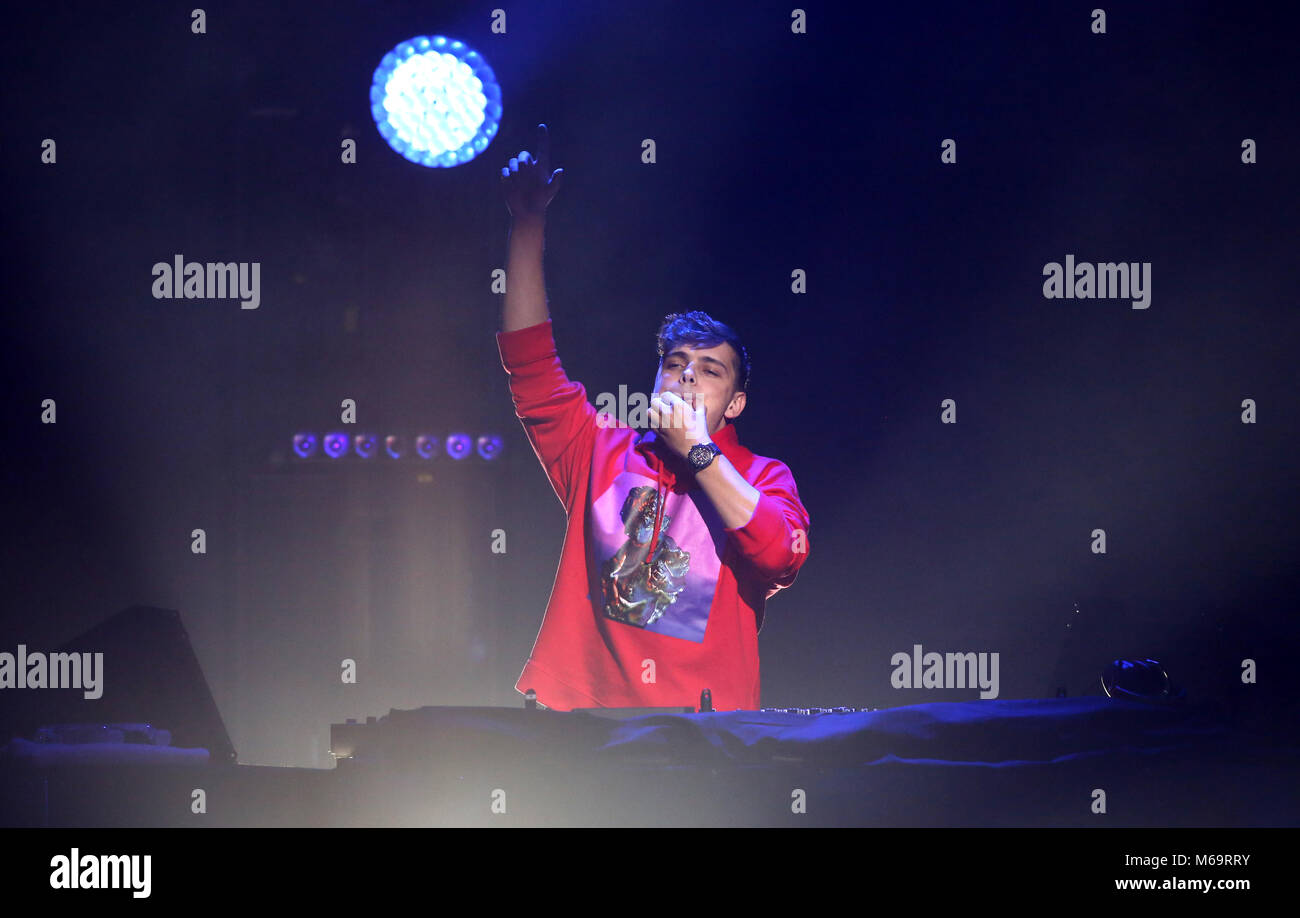 Martin Garrix on stage during The Global Awards, a brand new awards ...