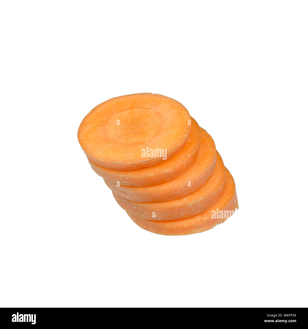 Chopped carrot slices isolated on white background Stock Photo - Alamy