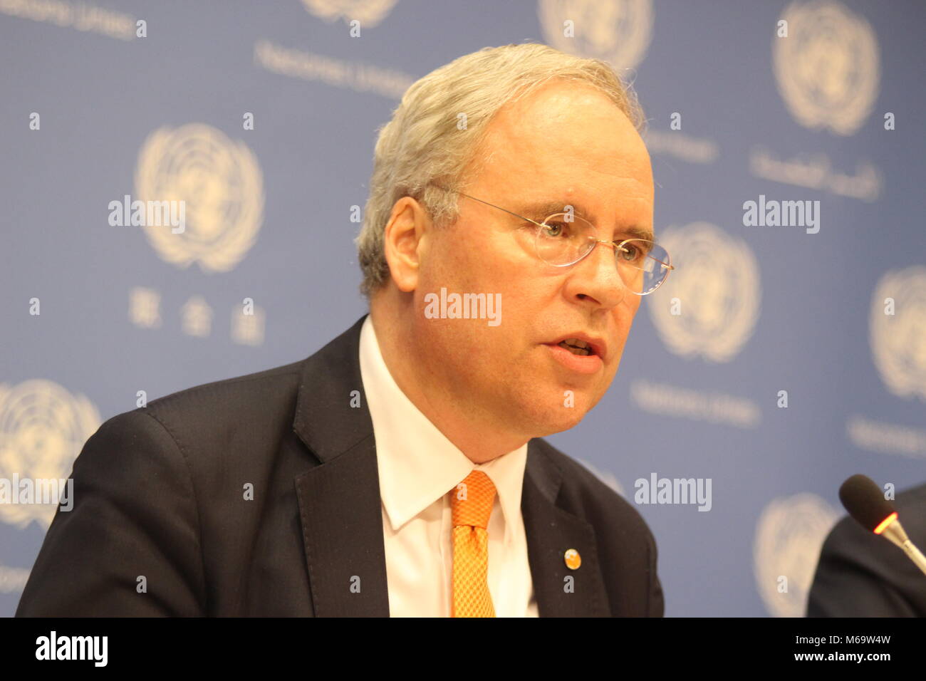 UN, New York, USA. 1st March, 2018. Egypt's Ambassador Karel van ...