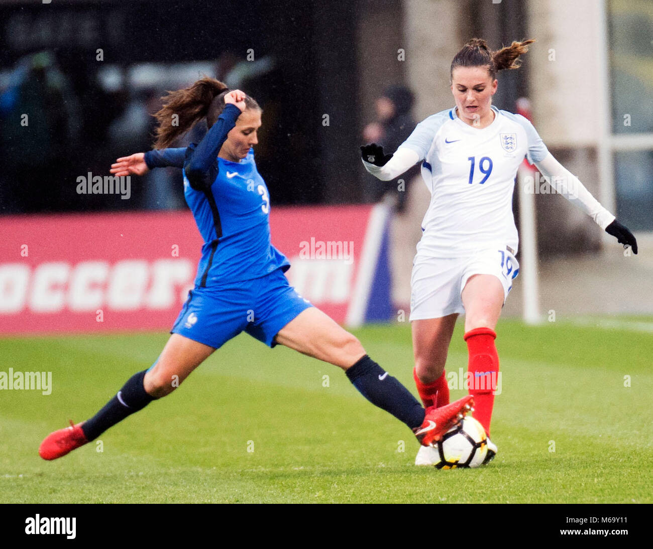 Columbus, Ohio, USA. March 1, 2018:France defender Eve Perisset (3 ...