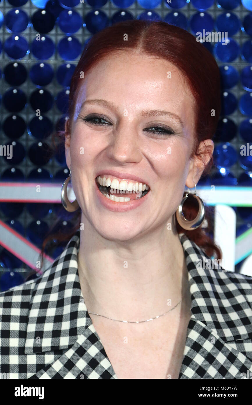 London, UK. 1st March, 2018. Jess Glynne attends The Global Awards, a ...
