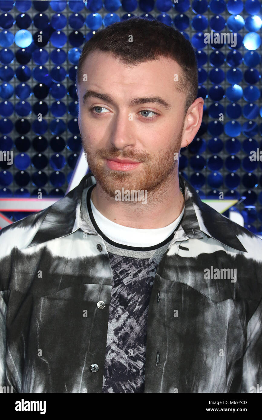 London, UK. 1st March, 2018. Sam Smith attends The Global Awards, a ...