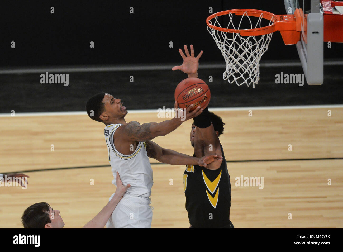 New York, New York, USA. 1st Mar, 2018. CHARLES MATTHEWS (1) attempts ...