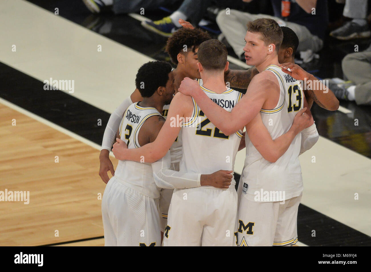 New York, New York, USA. 1st Mar, 2018. MORITZ WAGNER (13) looks out ...