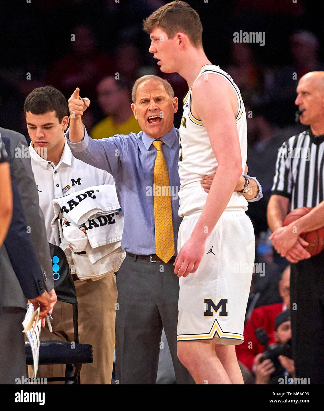 New York, New York, USA. 1st Mar, 2018. Michigan Wolverines head coach ...