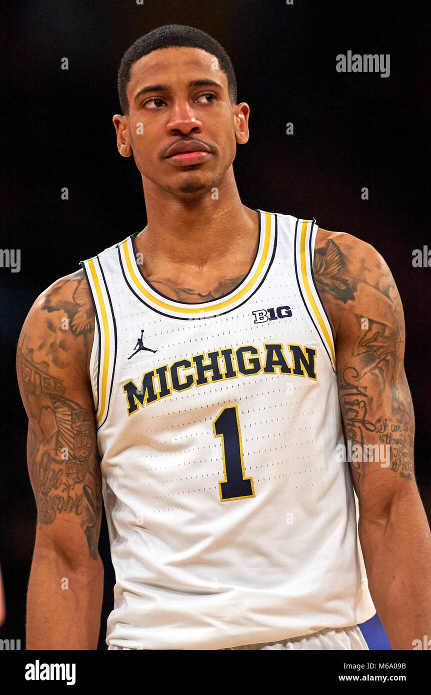 New York, New York, USA. 1st Mar, 2018. Michigan Wolverines guard ...