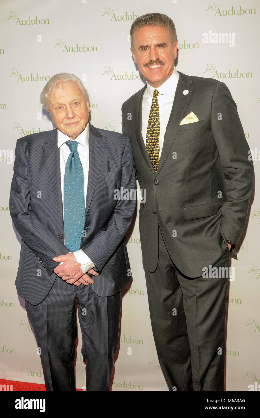 New York, USA. 1st March, 2018. Sir David Attenborough and Ron Magill ...