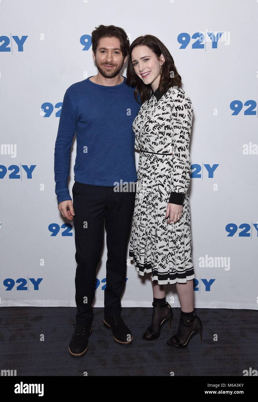 New York, NY, USA. 1st Mar, 2018. Michael Zegen, Rachel Brosnahan at ...