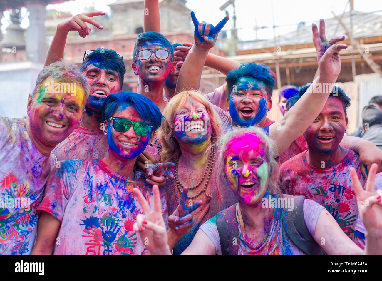 Kathmandu, Nepal. 1st Mar, 2018. Hol is a Hindu spring festival ...