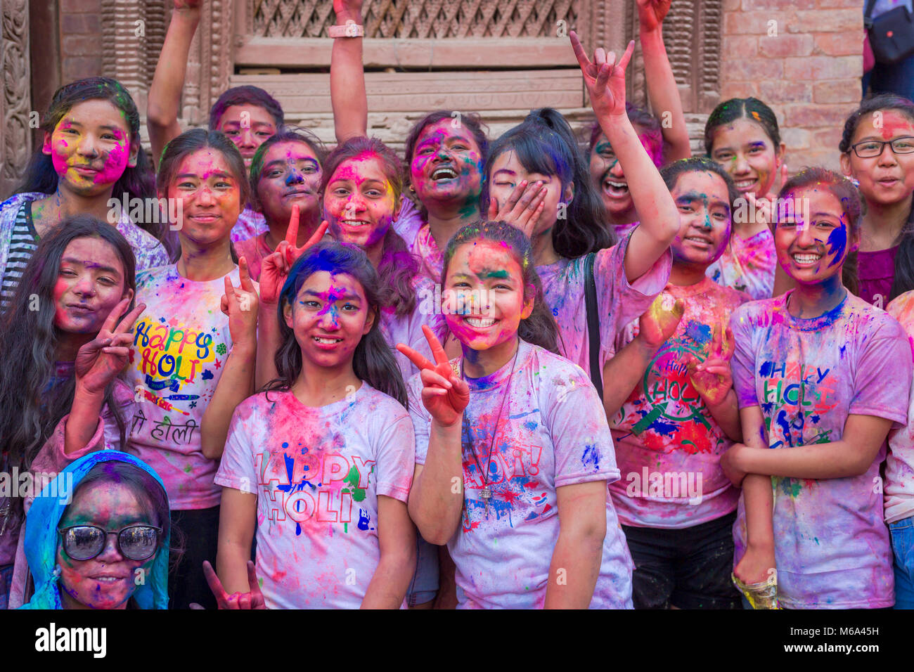 Kathmandu, Nepal. 1st Mar, 2018. Hol is a Hindu spring festival ...