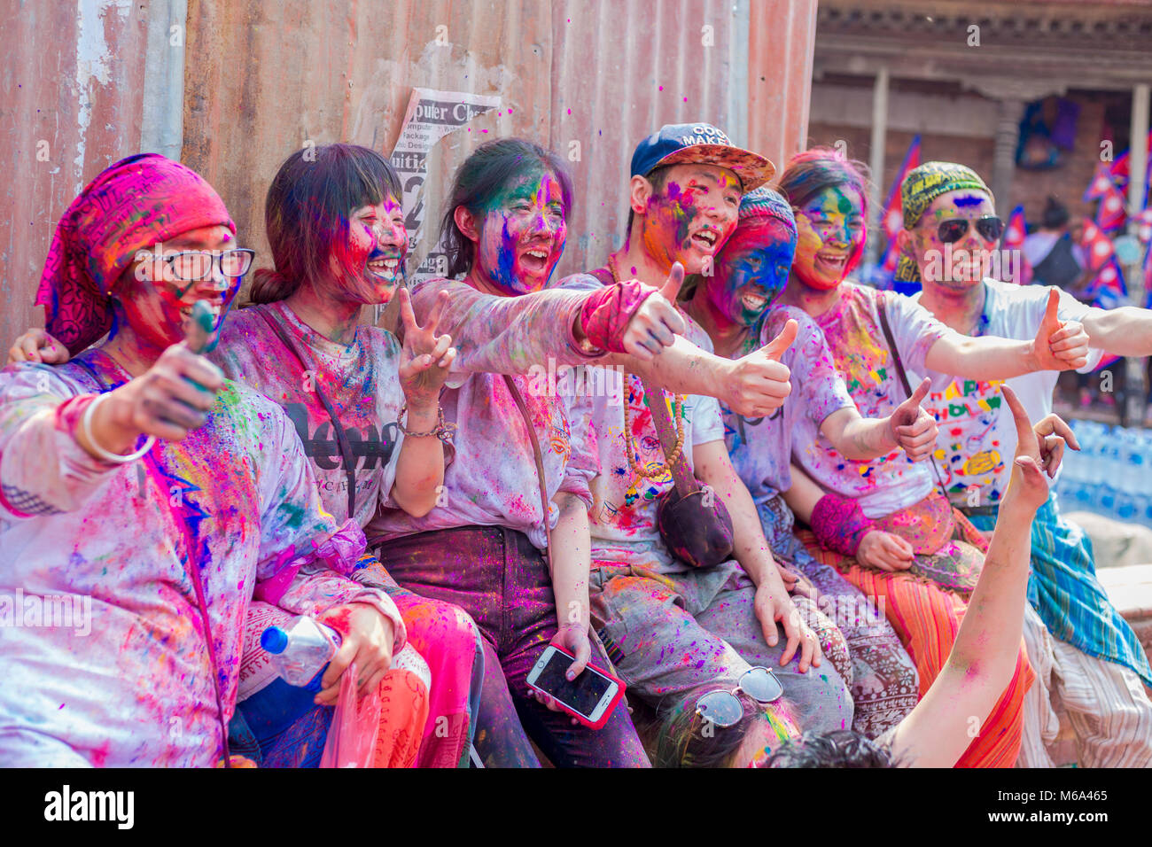 Kathmandu, Nepal. 1st Mar, 2018. Hol is a Hindu spring festival ...