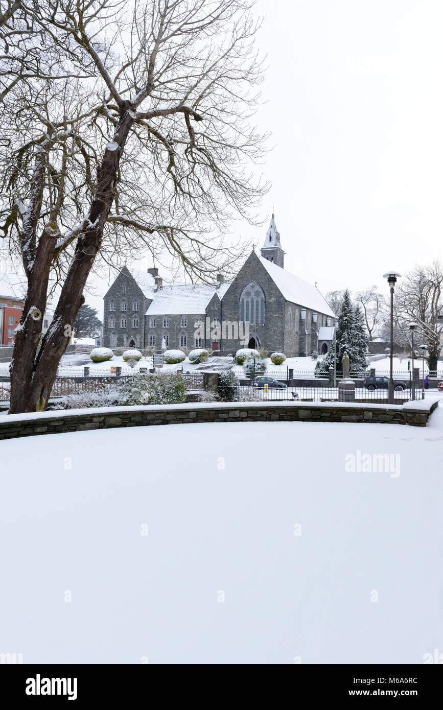 The Franciscan friary Killarney in snow during the Beast from the East ...