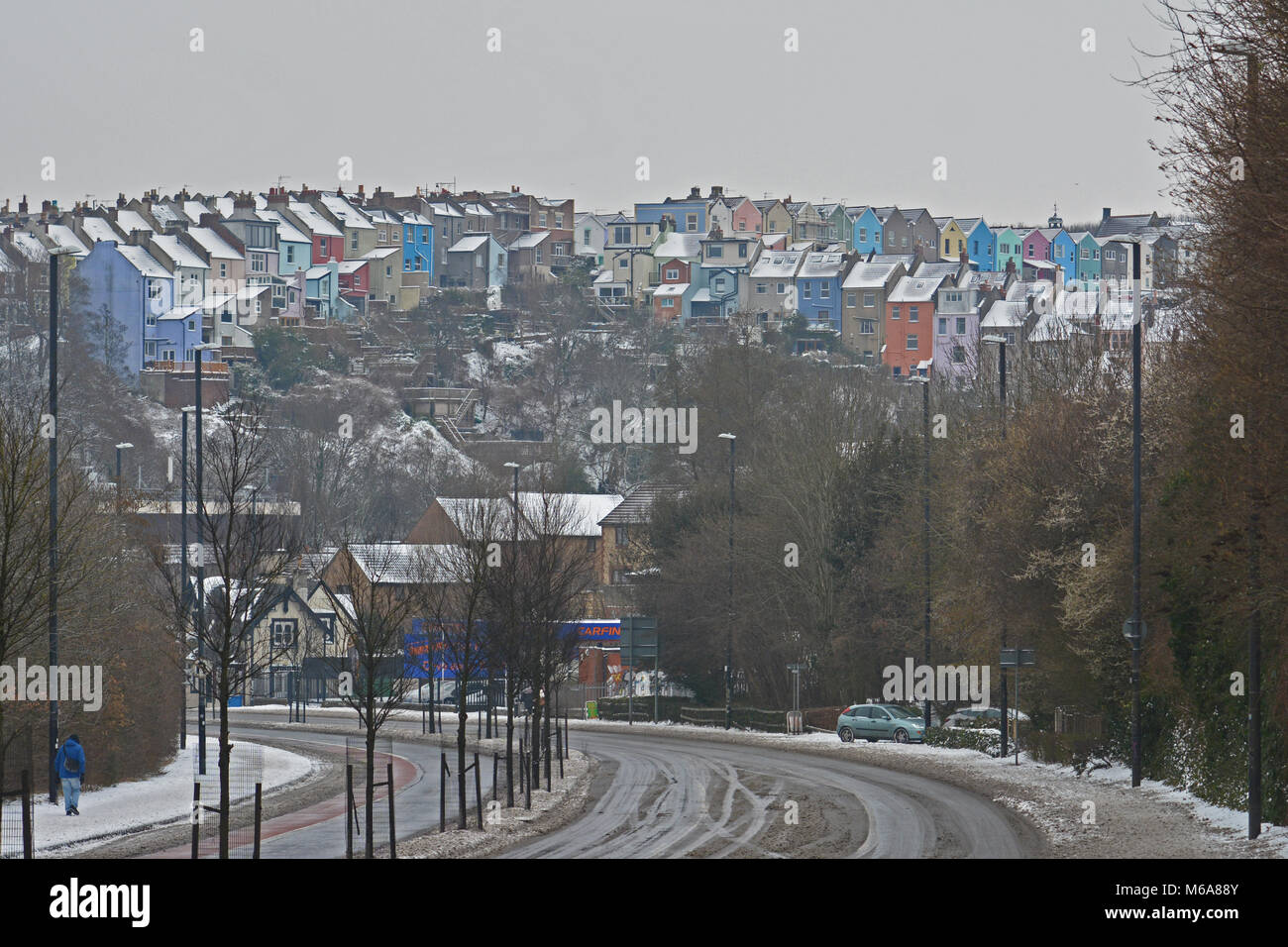 Bristol, UK. 02nd Mar, 2018. UK Weather.Storm Emma, Bristol. Empty ...