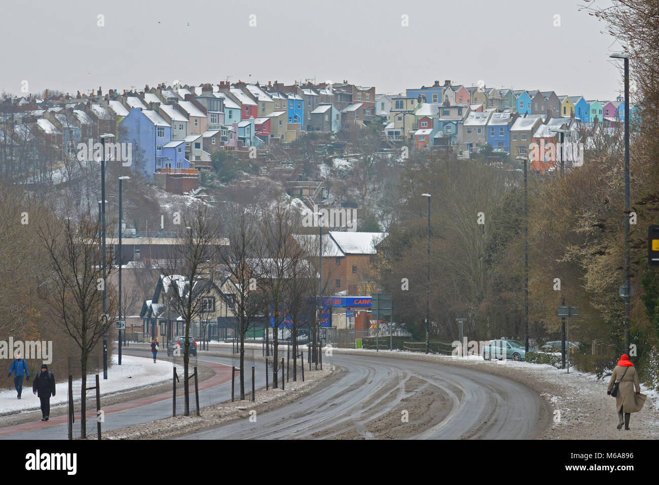 Bristol, UK. 02nd Mar, 2018. UK Weather.Storm Emma, Bristol. Empty ...