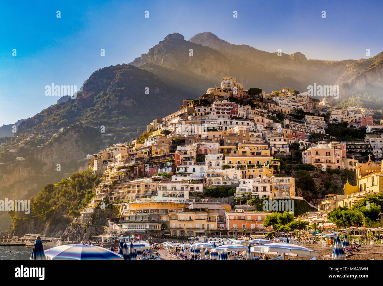 Positano beach private hi-res stock photography and images - Alamy