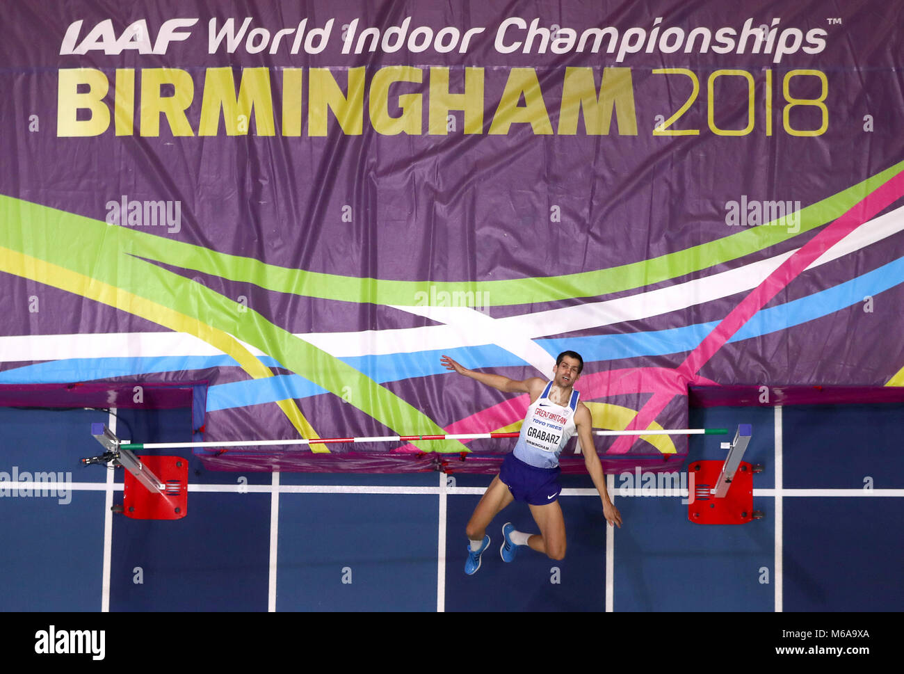 Great Britain's Robbie Grabarz in action during the Women's High Jump ...