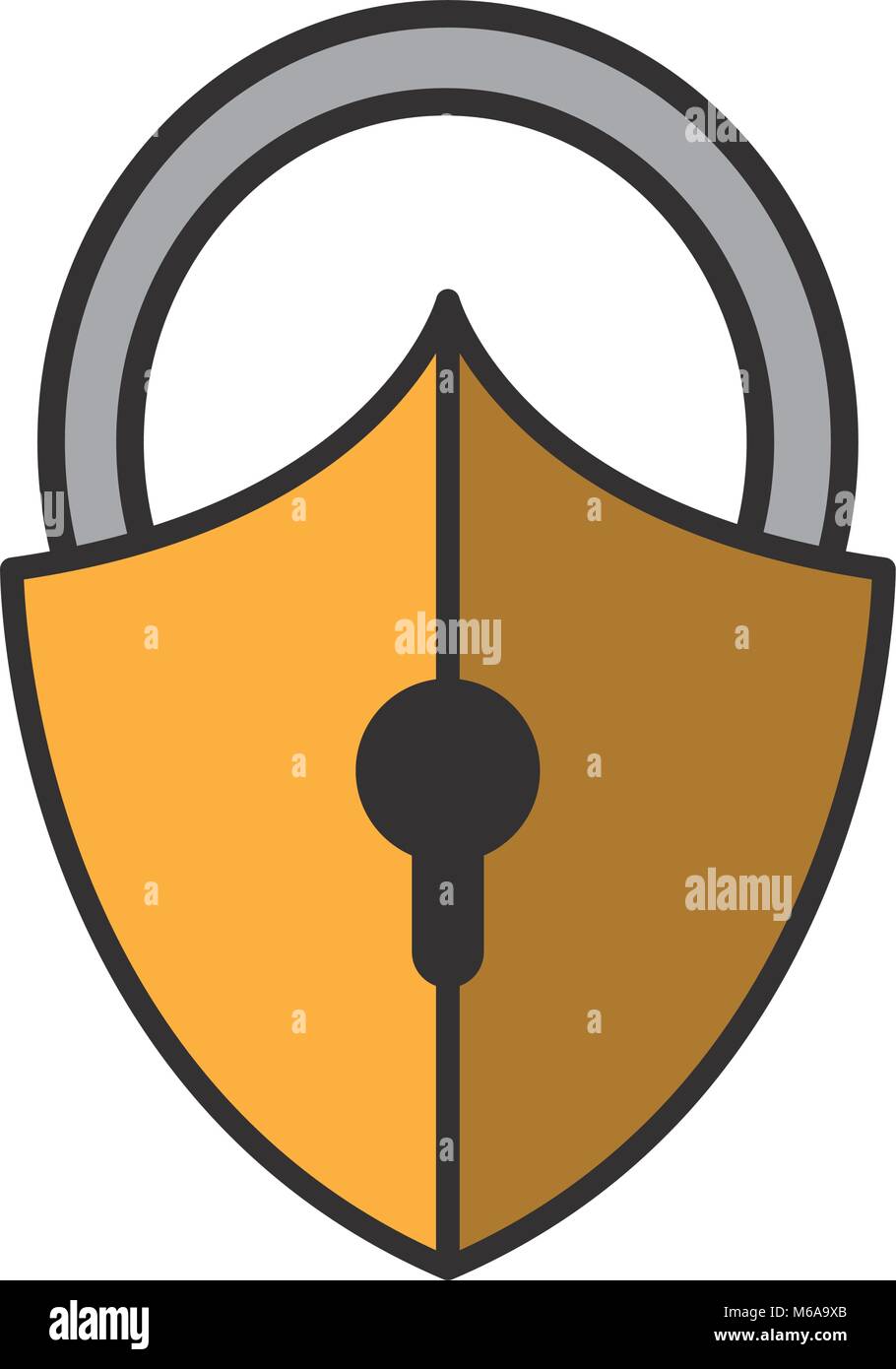 close padlock shield to security object Stock Vector Image & Art - Alamy