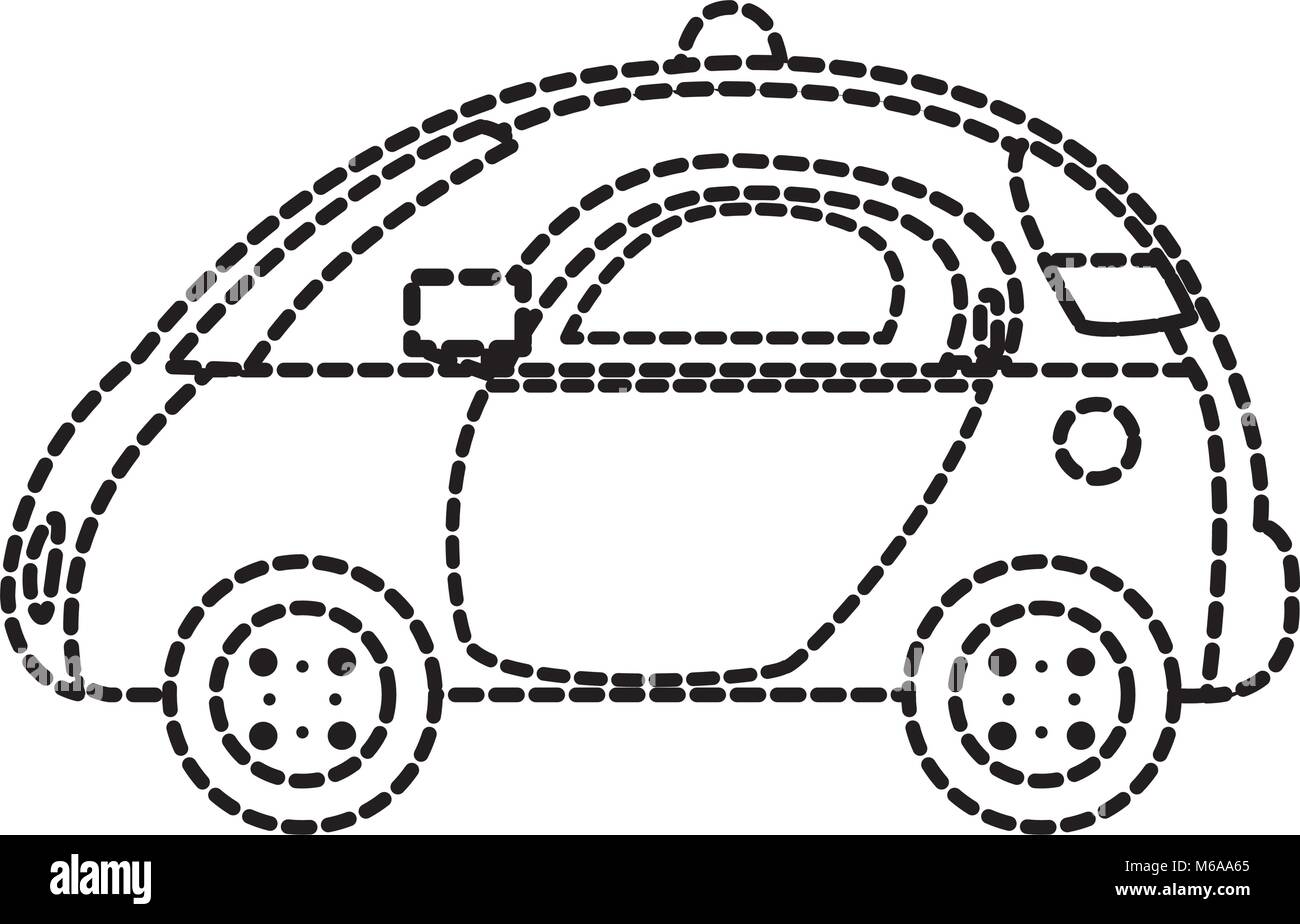 dotted shape emergency police car security with siren Stock Vector ...