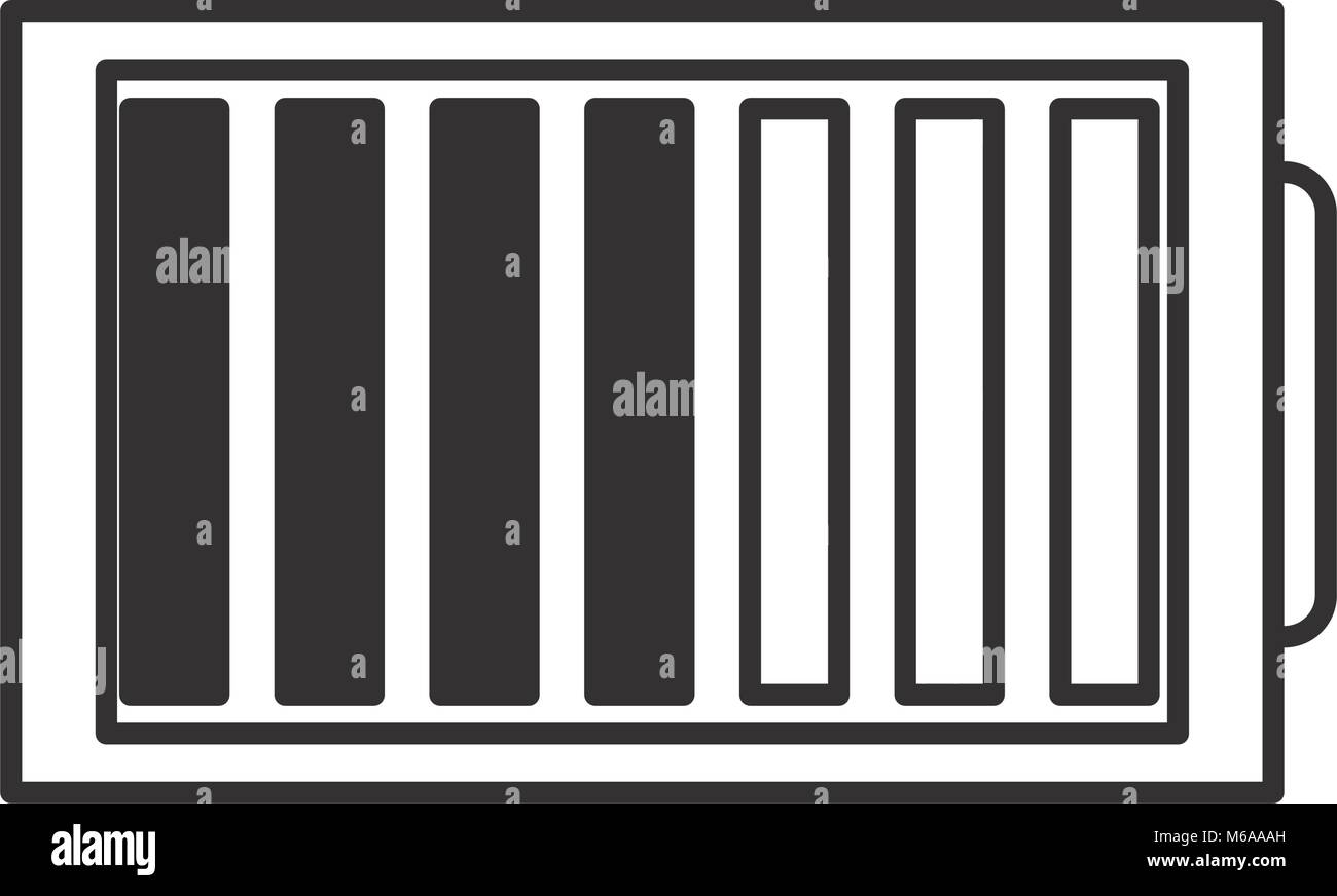 line battery power technology with level charge Stock Vector Image ...